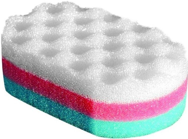 Мочалка для тела York / Йорк Радуга массажная поролон 145×95×50мм / губка для душа