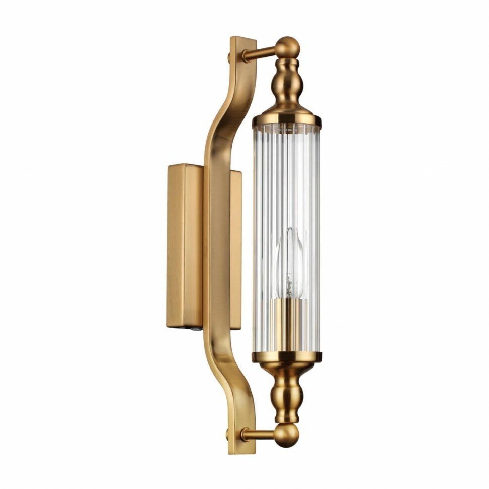Odeon Light 4943/1W DROPS ODL22 701 бронзовый/прозрачный/стекло Настенный светильник с выкл. E14 1*40W IP44 TOLERO