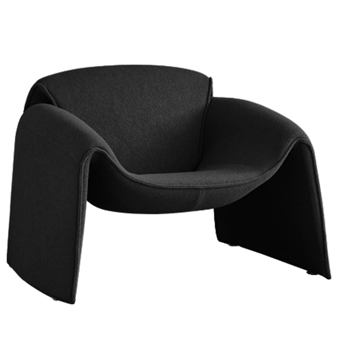 Дизайнерское М-образное кресло LE CLUB (черный)