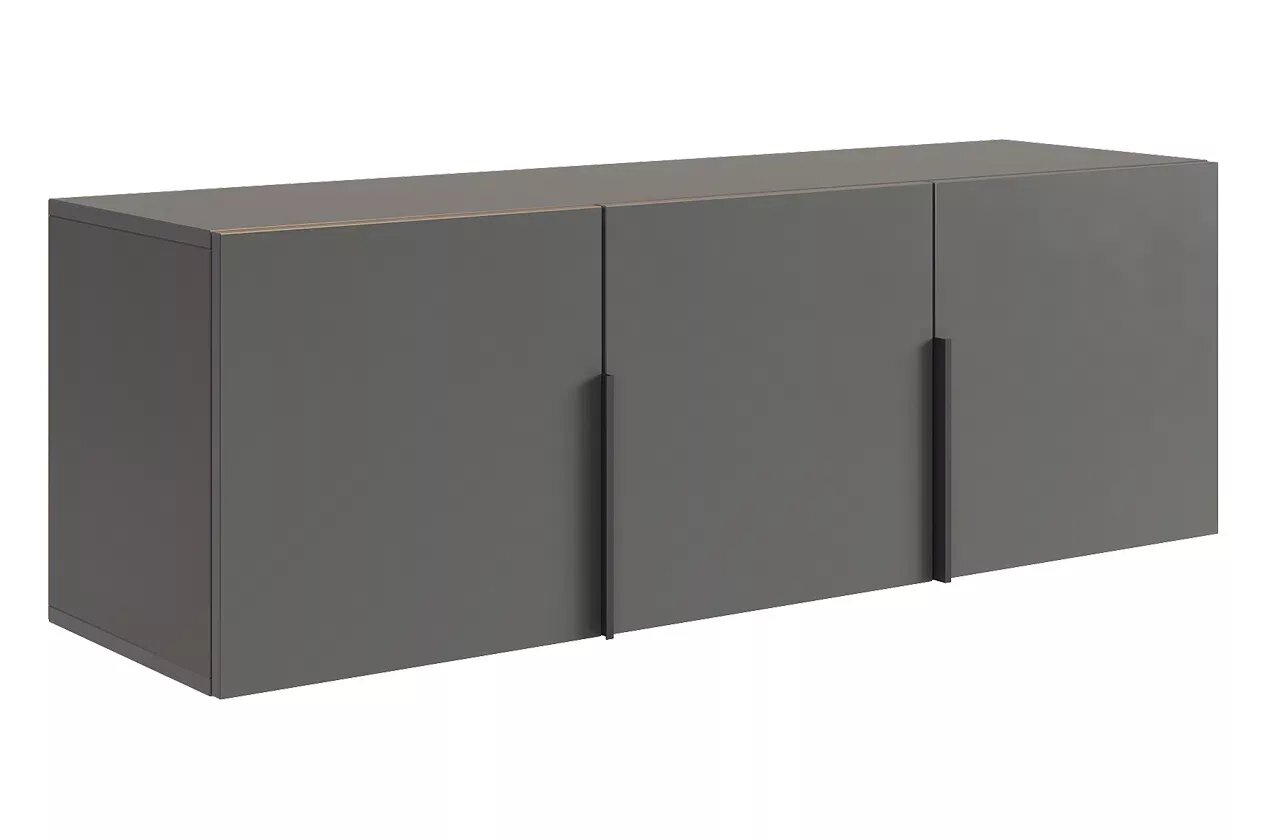 Антресоль трехдверная 1200 «Баско», модульная, графит (1200х349х400)