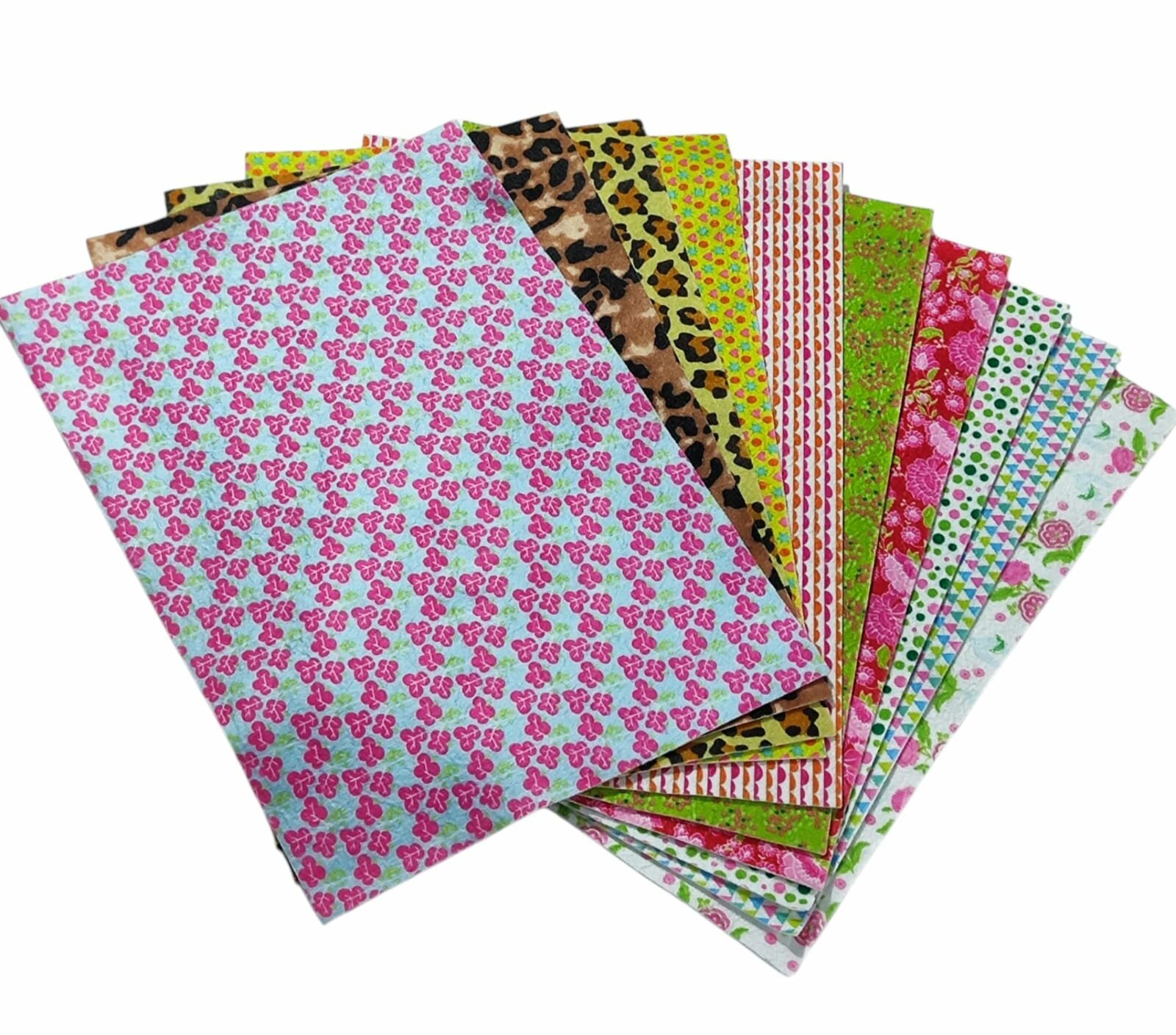 Набор Фетр "Цветной" 1 мм (набор 10 листов) формат А4 с принтом