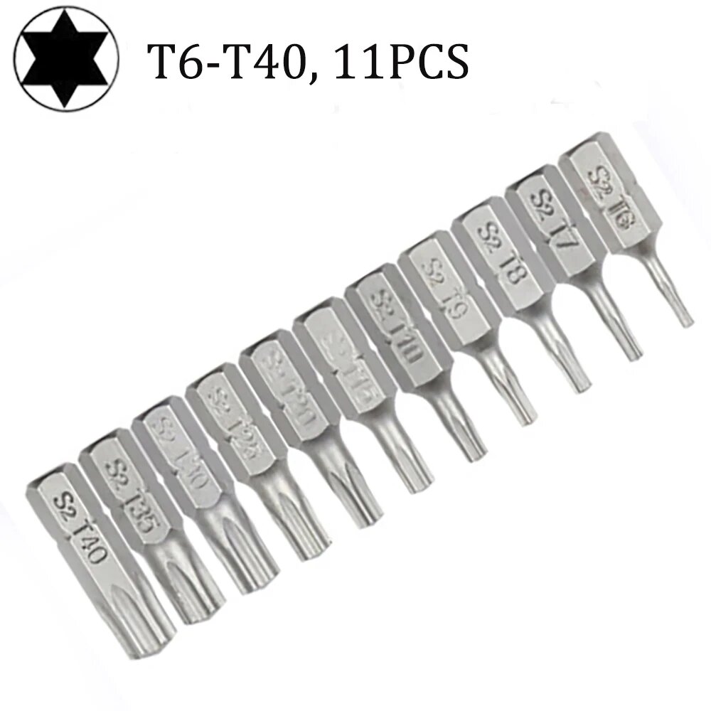 Набор отверток Torx T6-T40, 11 шт.