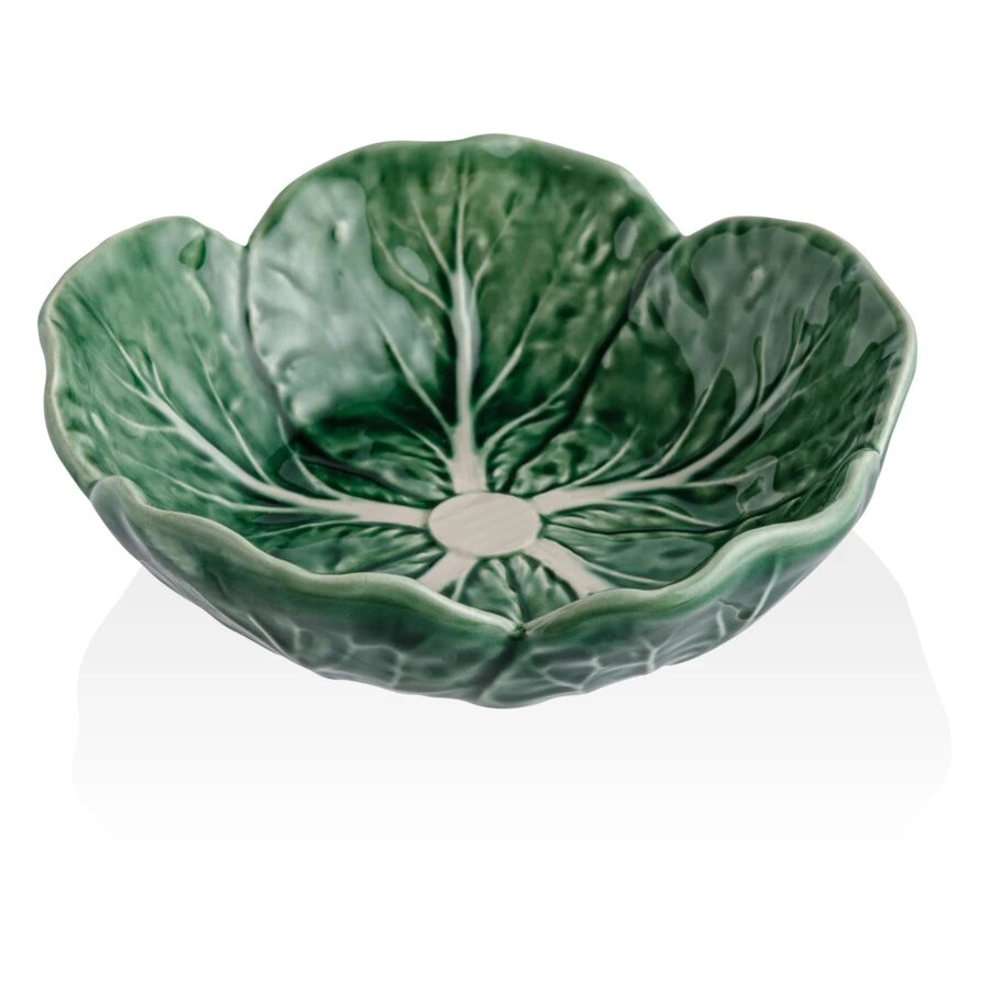 Салатник порционный с резным краем Bordallo Pinheiro Капуста 12 см, керамика