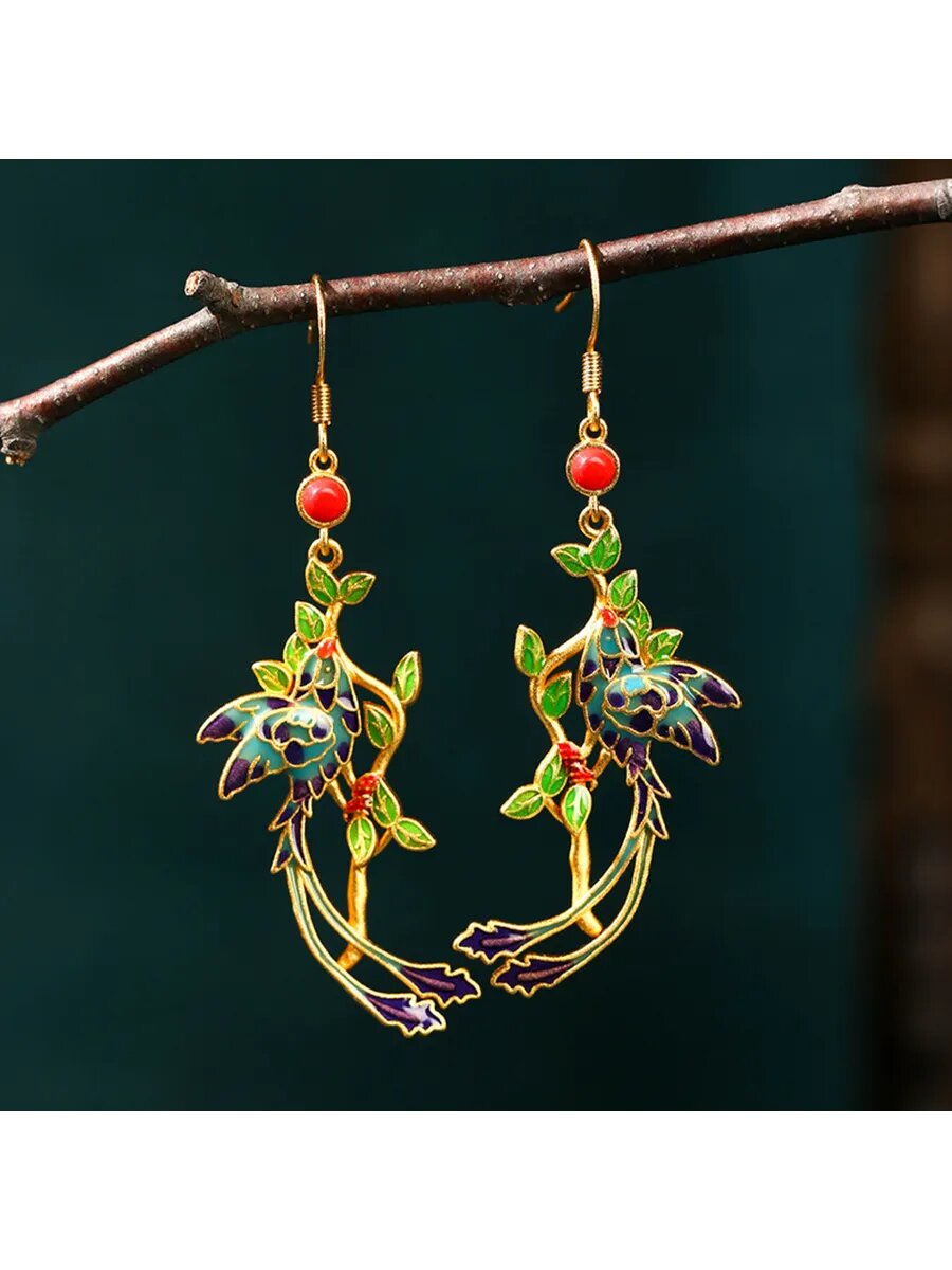 Серьги, искусственный камень