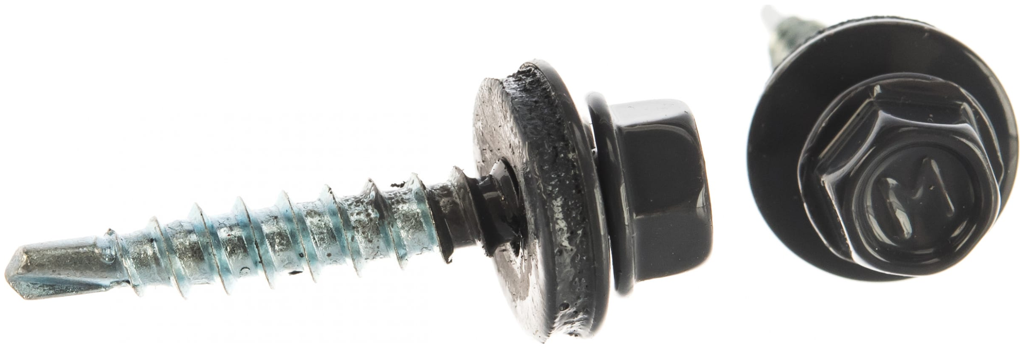 Саморез кровельный 4,8x70 RAL 8019 серо-коричневый, по дереву (30шт.) кор с ок МС