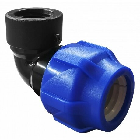 Отвод для ПНД трубы 90 градусов 25х3/4" внутренняя резьба VALFEX