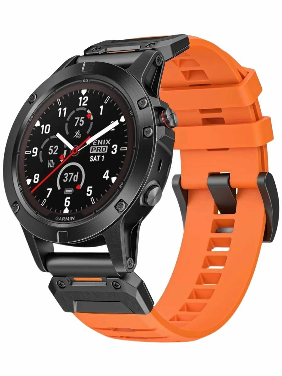 Силиконовый Ремешок для Garmin 22mm Orange