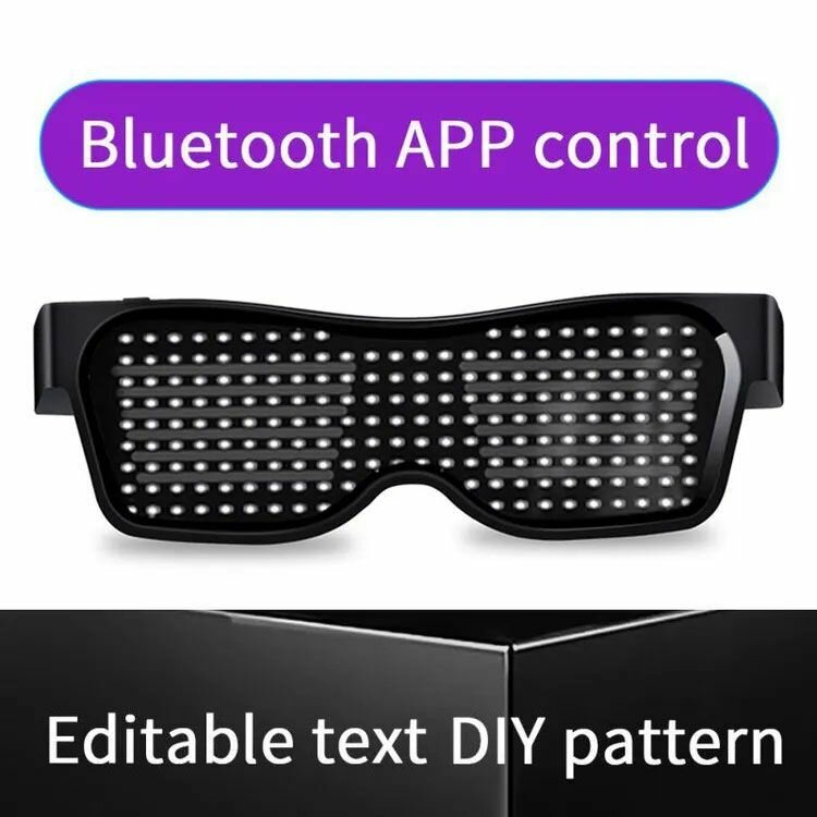 Bluetooth светодиодные очки для вечеринок