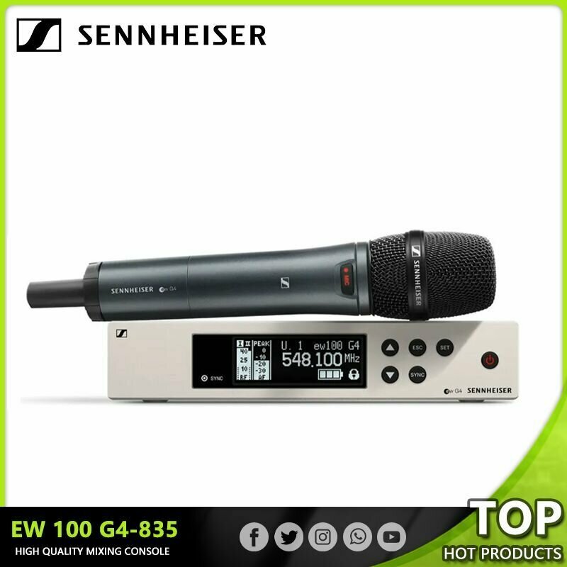 Микрофон для живого вокала Sennheiser EW 100 G4-835-S-A, черный