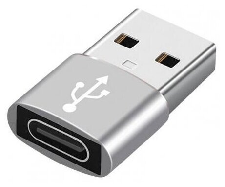 Переходник с Type-C (мама/вход) на USB 2.0 (папа/выход), для мобильных устройств, планшетов, смартфонов и компьютеров