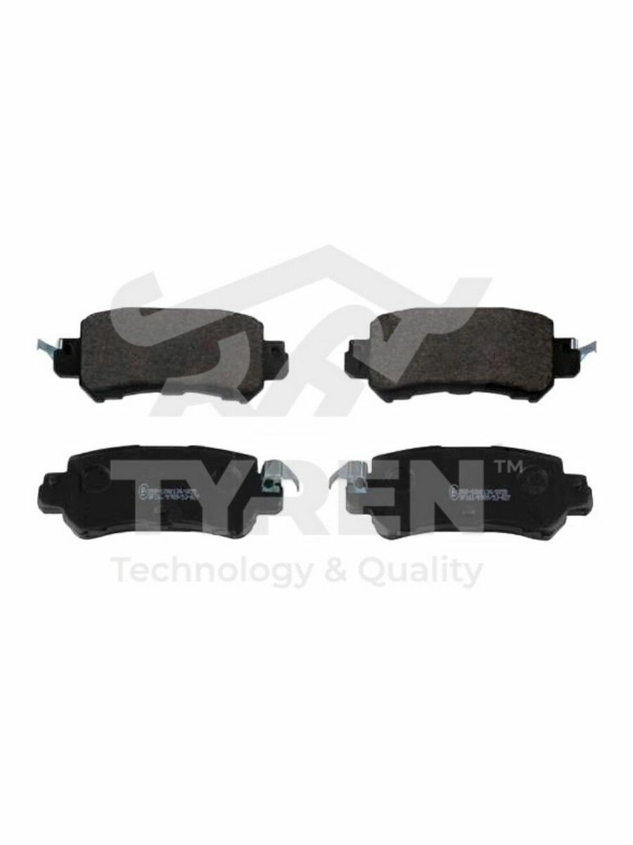 Колодки тормозные дисковые задние для а/м MAZDA 2, CX-3, CX-5, Tyren TYR1214961
