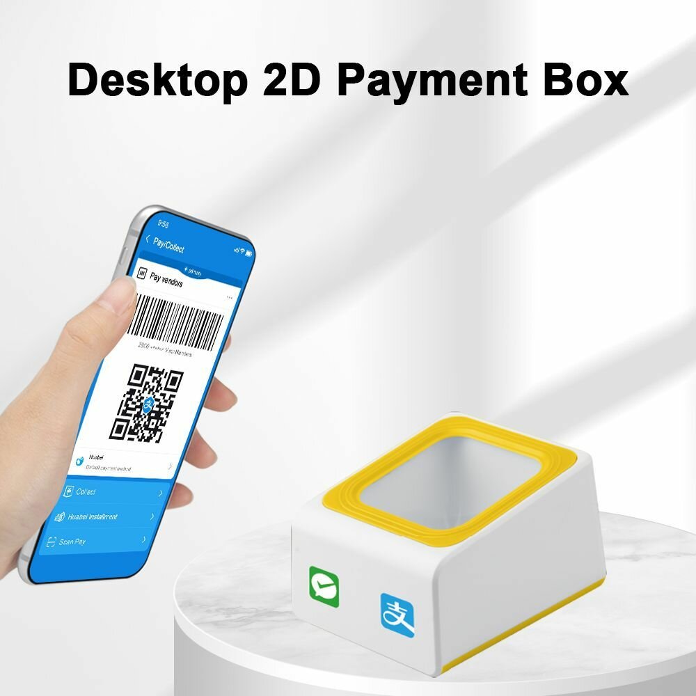 USB настольный сканер штрих-кода 1D 2D QR Code Barcode Reader Совместим с Window Mac OS Linux