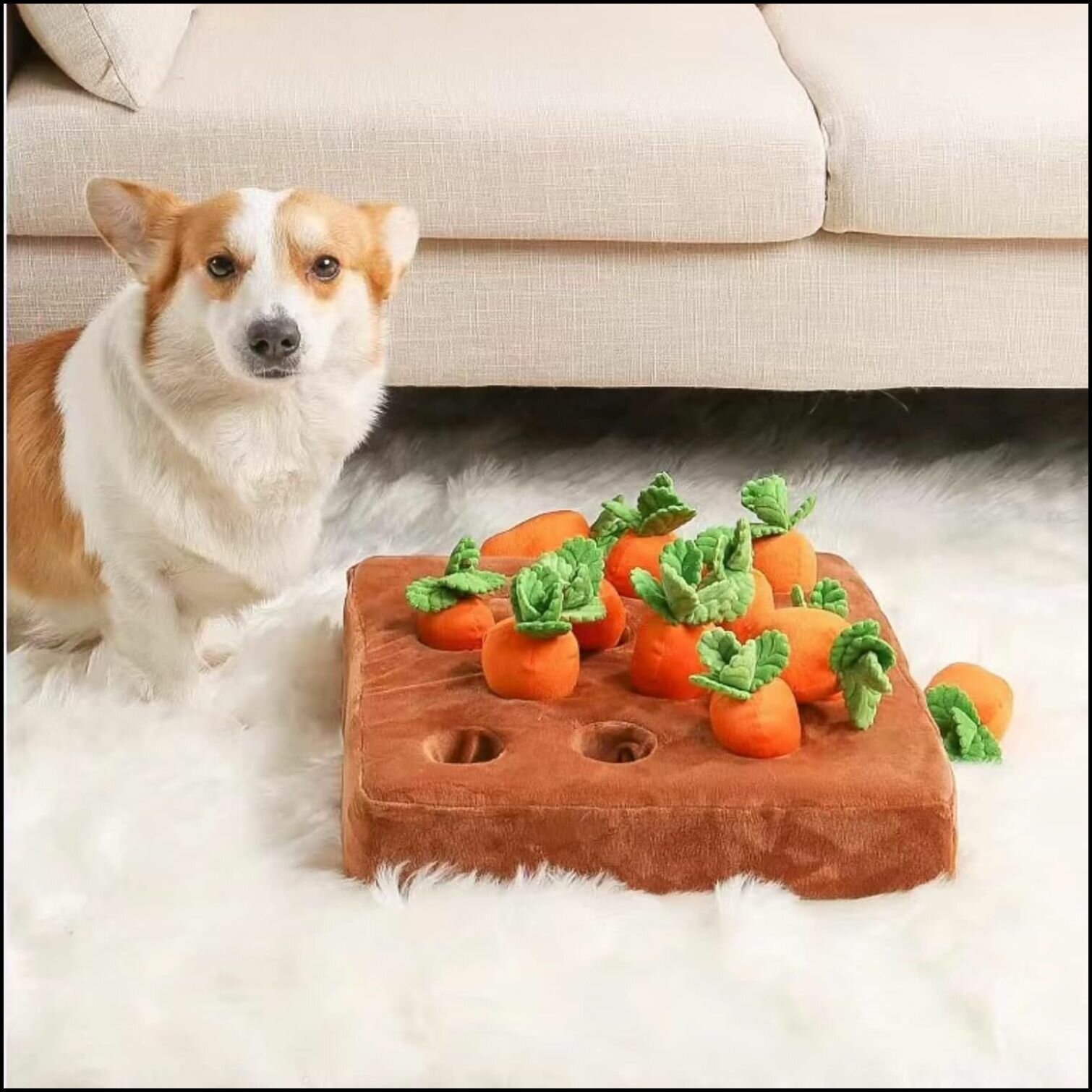 Собачьи игрушки с морковной фермой: 10 головоломок-морковей, плюшевые жевательные обучающие игрушки для здоровья питомцев