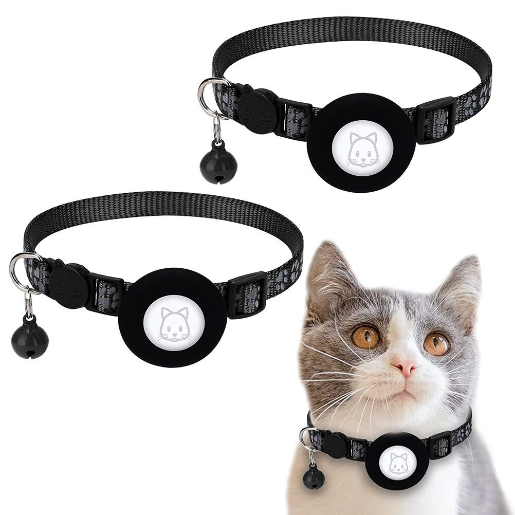 2Pcs Cat Collar with Bell and Safety Closure Reflective for Kittens Puppies