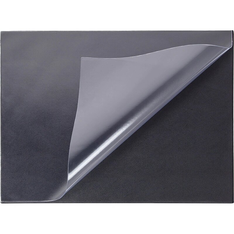 Коврик на стол 530х660мм черный с прозрачным верхним листом