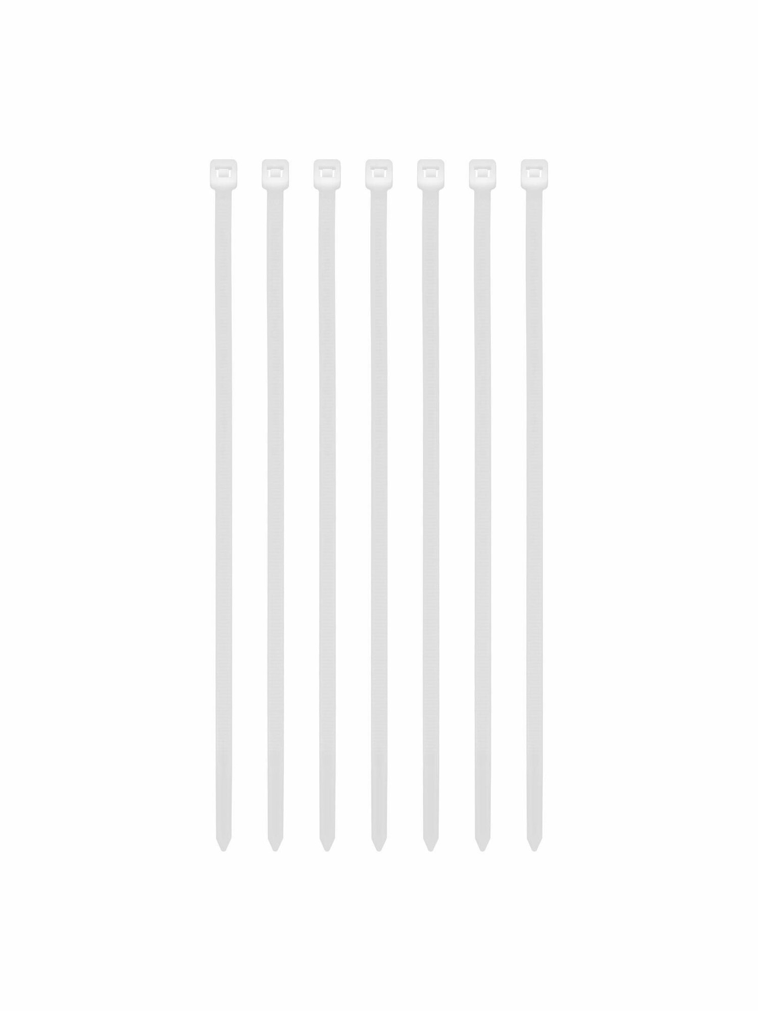 Набор хомутов, 200 x 4.8 мм, пластиковые, белые, 100 шт Сибртех 45534