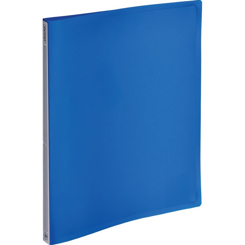 Папка с зажимом метал. Attache 20мм Label синий