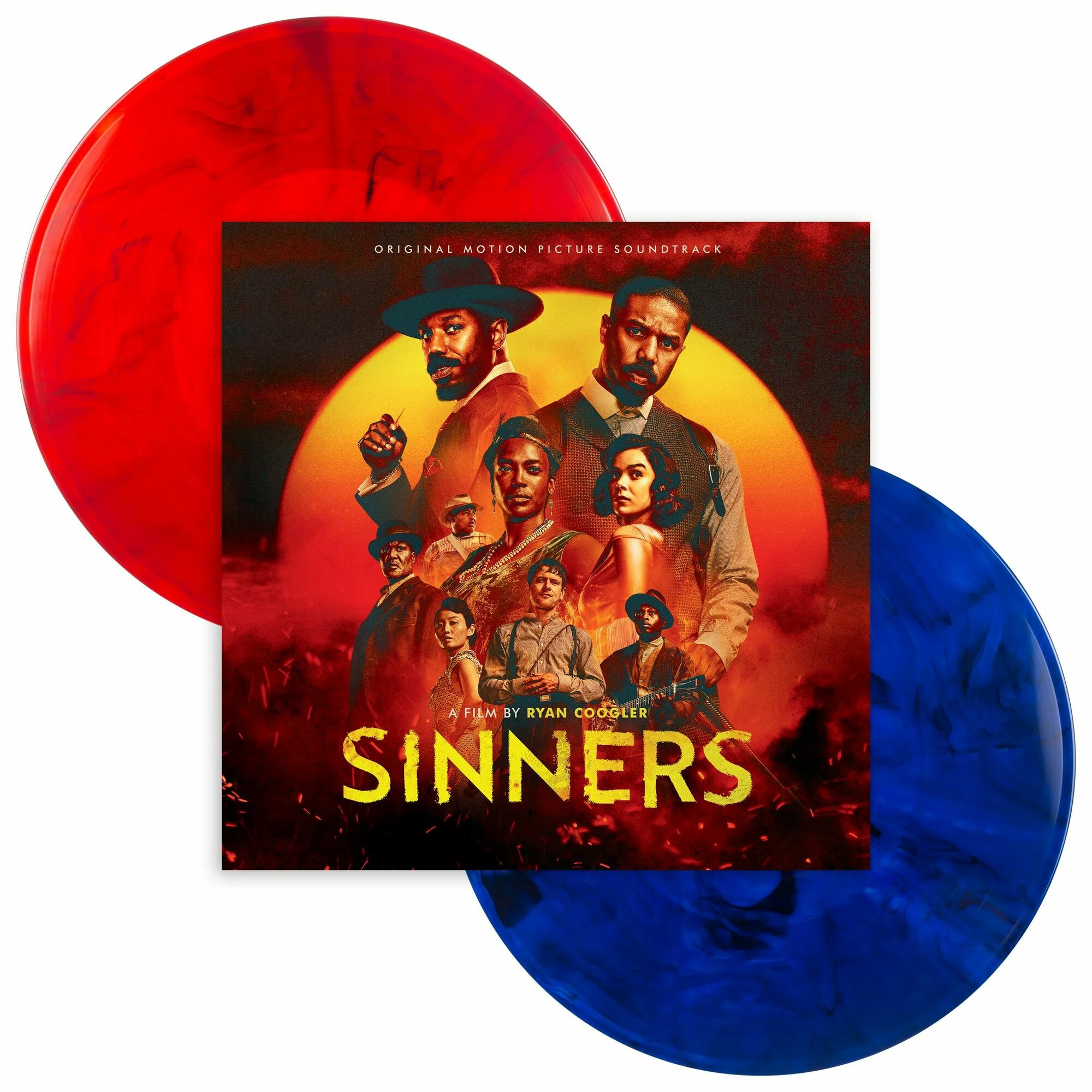 Sinners: Songs OST (Stack and Smoke, Red-Blue Smoke USA Limited Soundtrack) Цвет: "Красный Стек и Синий Смоук", Ультра-Редкая, Виниловая Пластинка из США, Саундтрек-Фильм Sinners