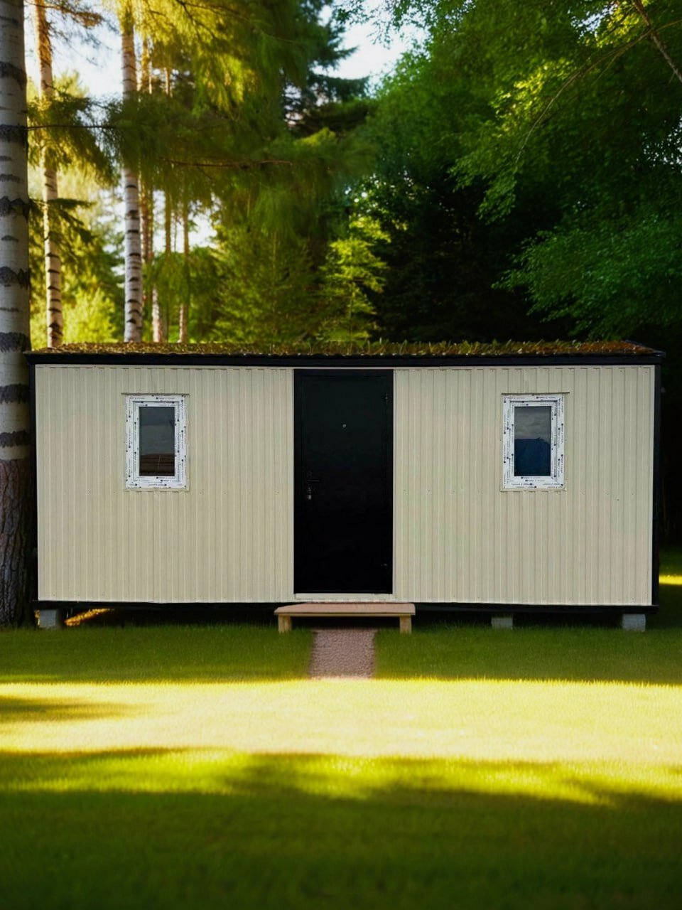 Блок-контейнер ГК Строй, утеплённый, 5,85x2,4x2,4, металл, бежевый