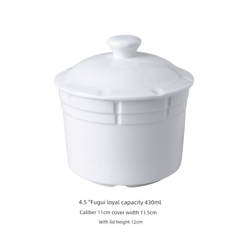 Керамическая кастрюля для тушения, десертная чашка с крышкой, кастрюля для тушения, водонепроницаемая кастрюля для