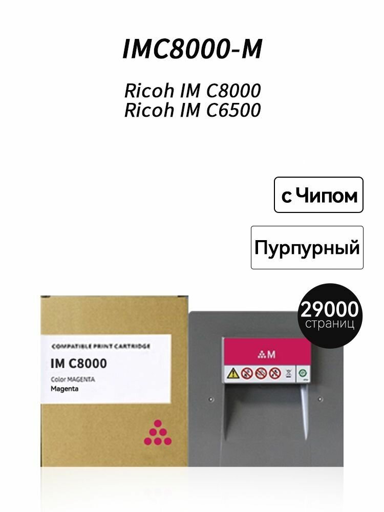 Чип IMC8000M, 29000 страниц, эксклюзивный для Ricoh C6500 C8000
