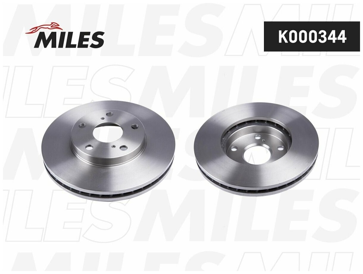 Диск тормозной передний вентилируемый, 2 шт для Лексус ES, GS, Тойота Авенсис Версо, Камри, Превиа 2 арт K000344