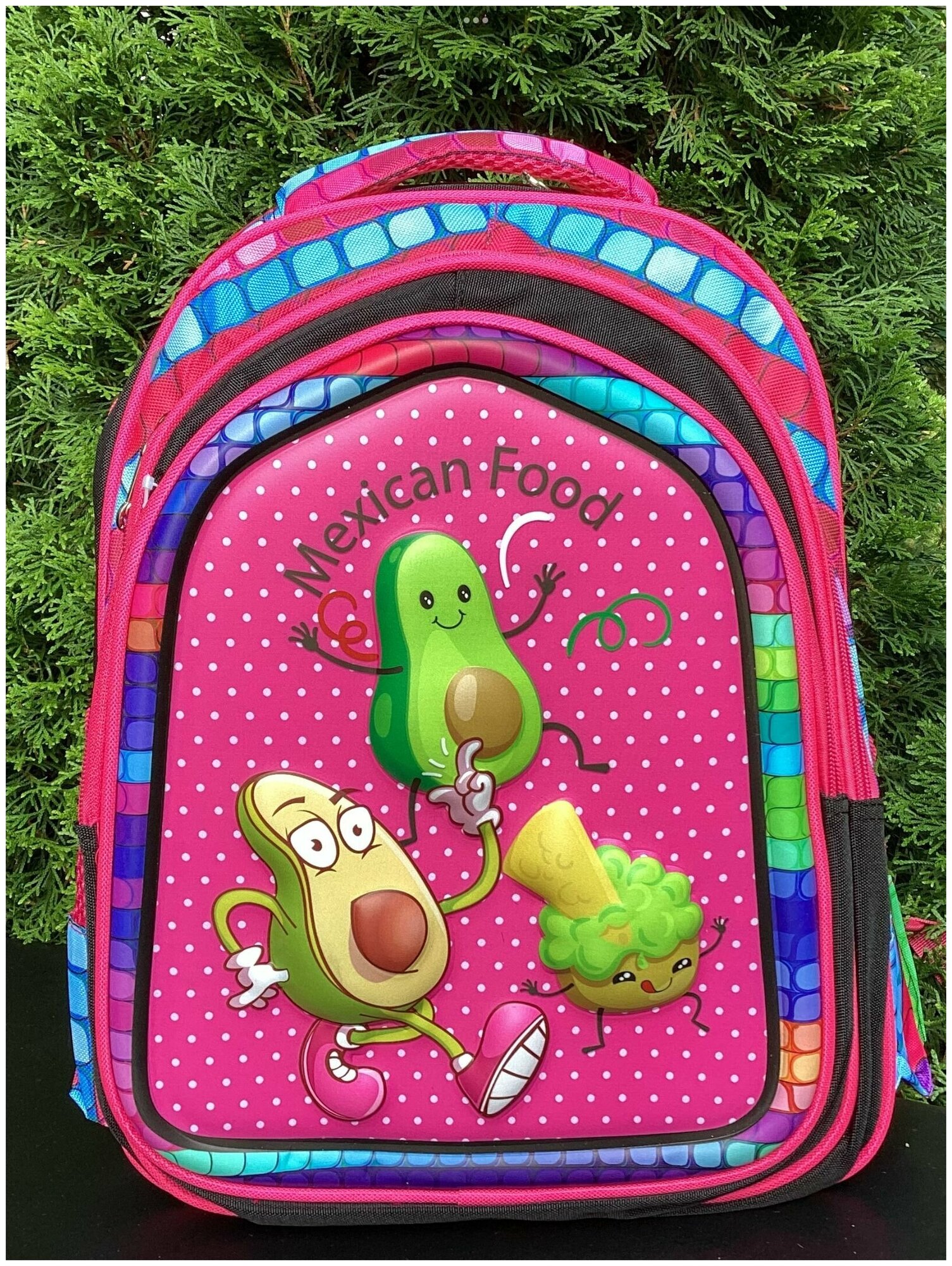 Рюкзак авакадо для девочек ортопедический, ранец 3-4-5-6 класс, портфель первоклассника