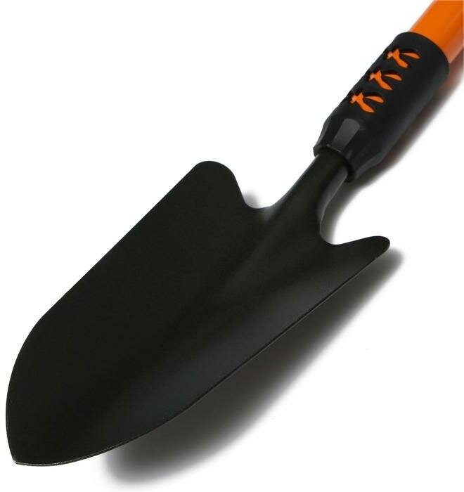 Совок посадочный Greengo, длина 45 см, ширина 8.5 см, металлическая рукоять с резиновой ручкой