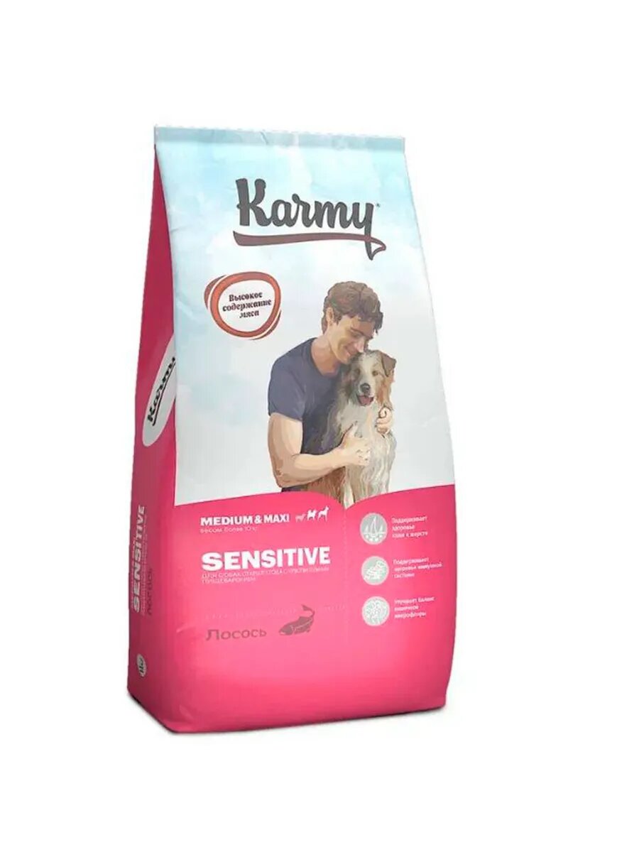 Корм собак Sensitive 14кг средних крупных чувст. пищ. Лосось