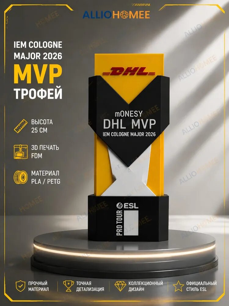 Кубок, идентичный тому, что получил MVP на Major-турнире CS2 2026, сувенир и предмет коллекционирования из игры CS: GO