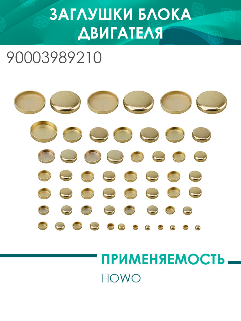 Заглушки блока двигателя WD615 комплект HOWO
