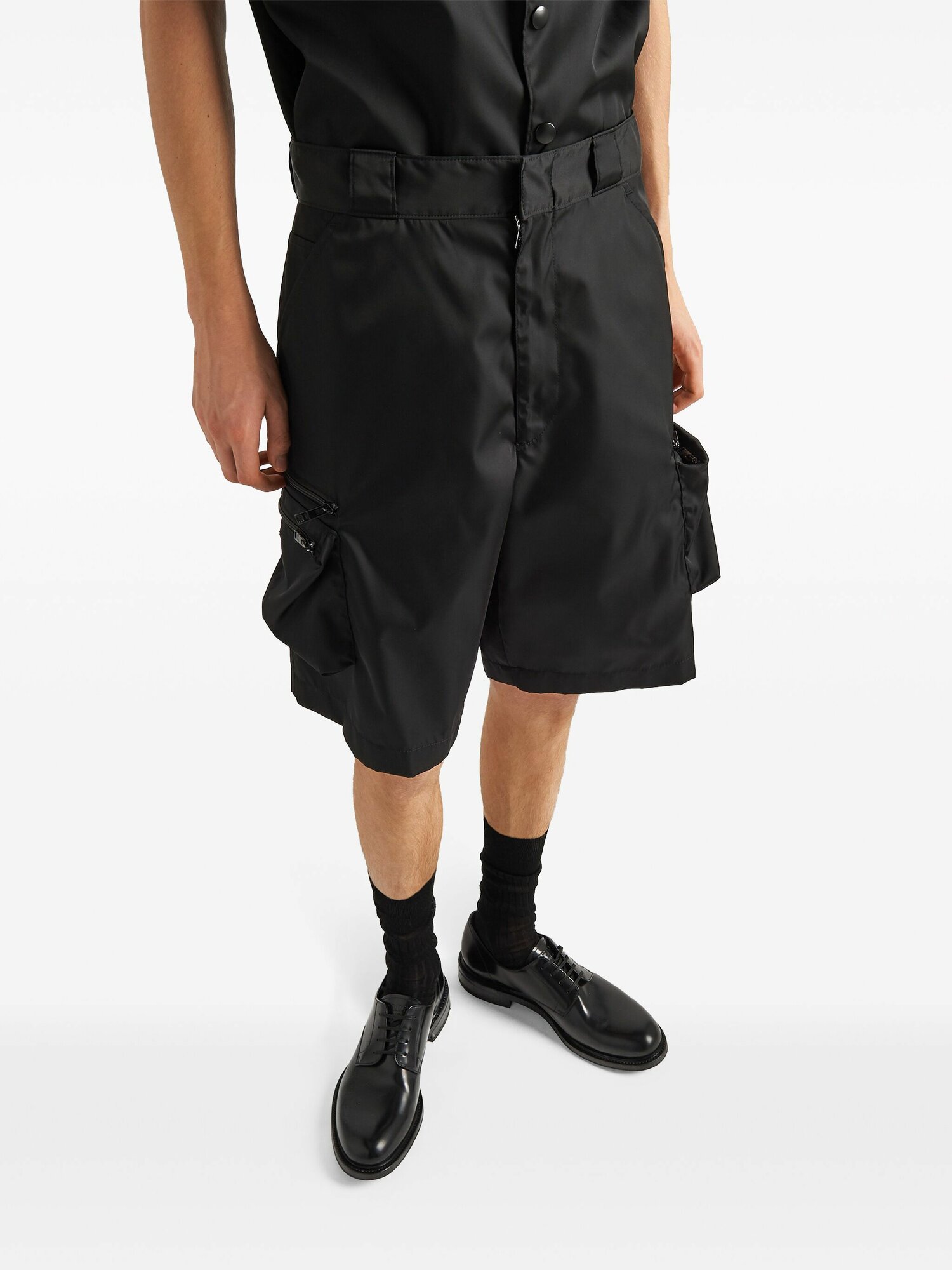 Шорты Prada Re-Nylon, размер 2XL, black/black — фото 1