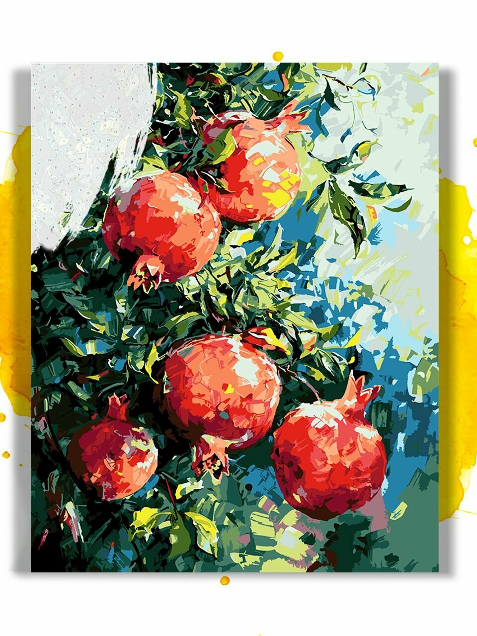 Картина по номерам на холсте Сочные гранаты, 40 х 50 см