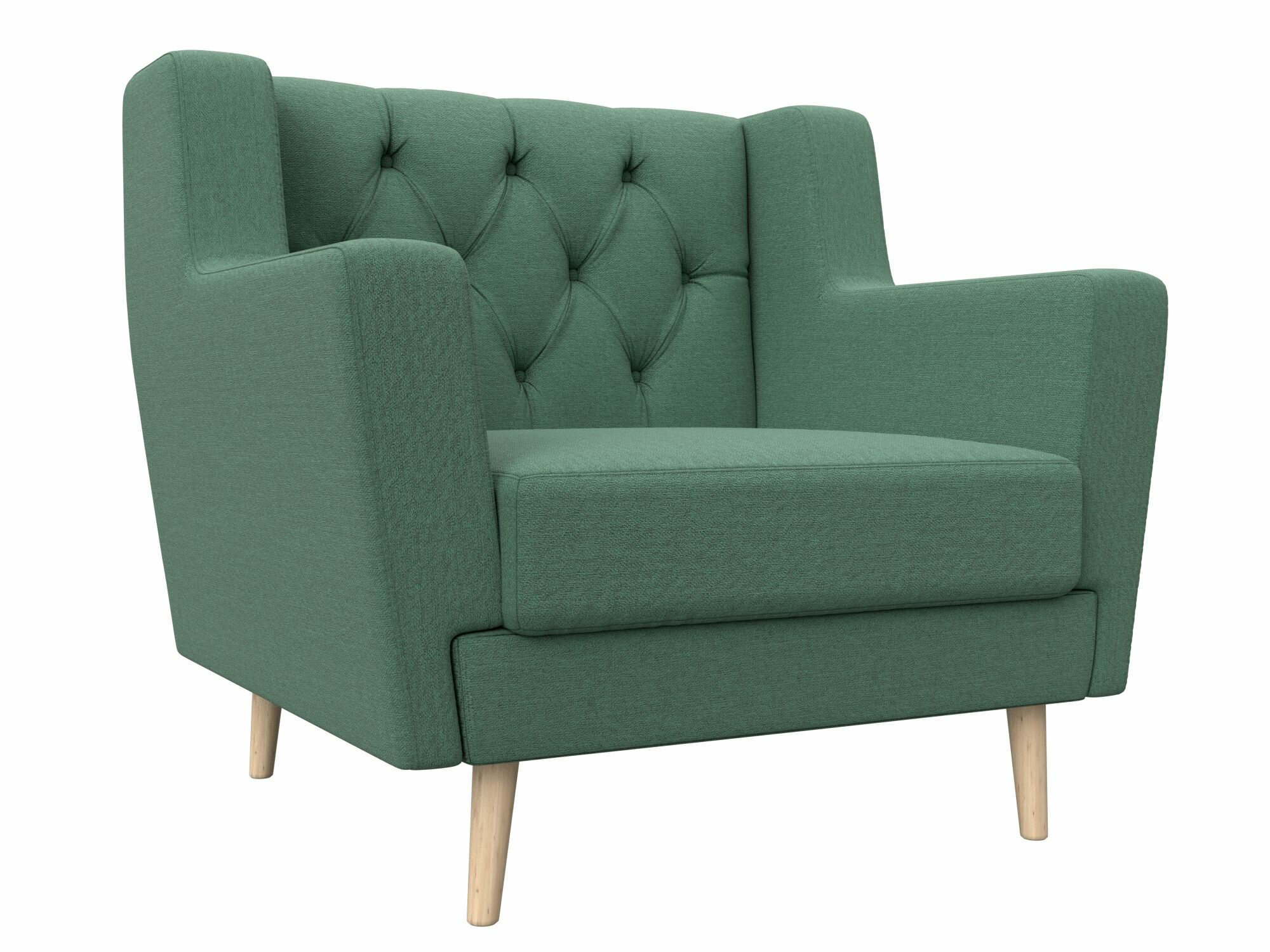 Кресло Брайтон Люкс, рогожка, механизм нераскладной, Амур зеленый, 78x77x85см. Хит Диванов