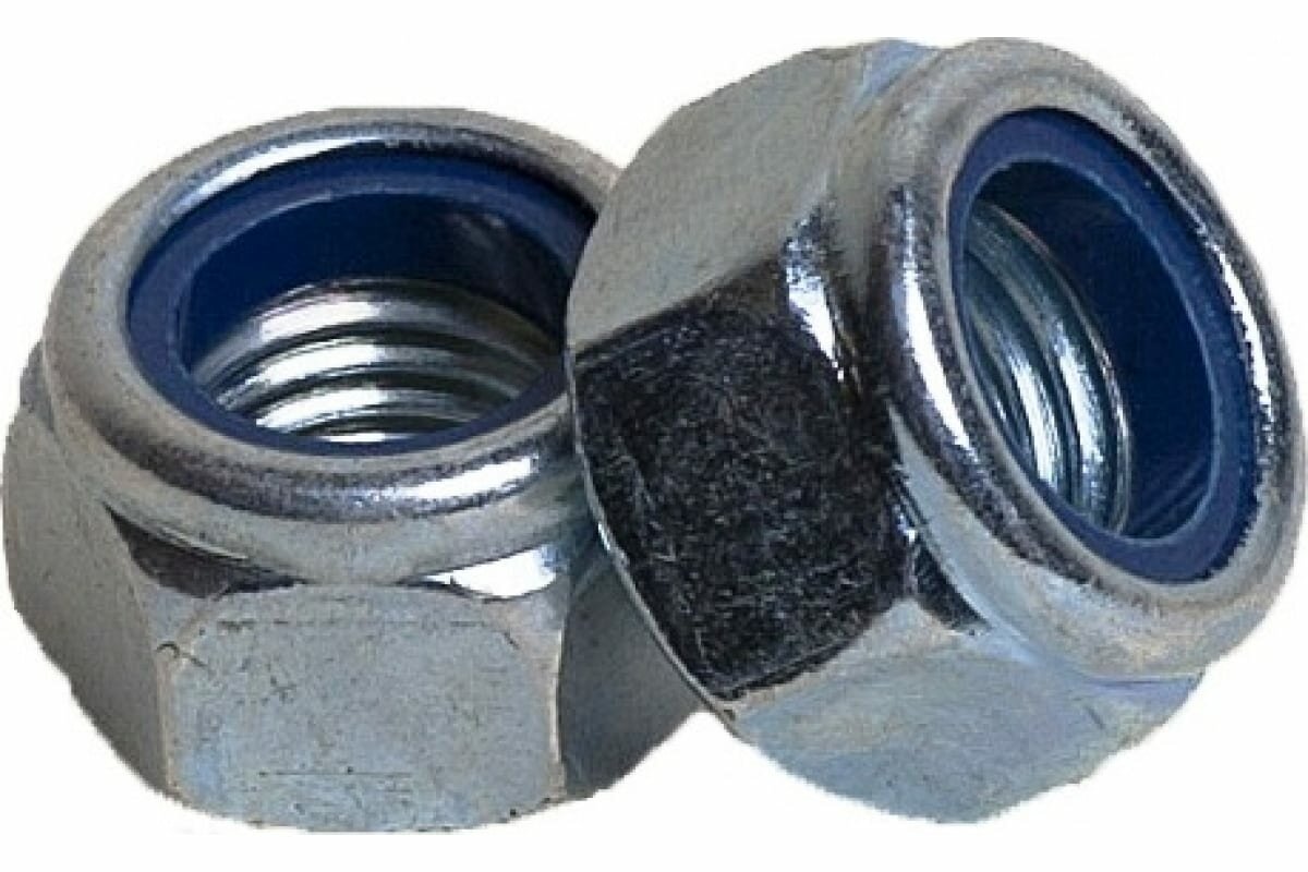 Креп-комп Гайка с контрящим кольцом DIN 985 М6, резьба M6, ГС6Ф сталь, 1000 шт