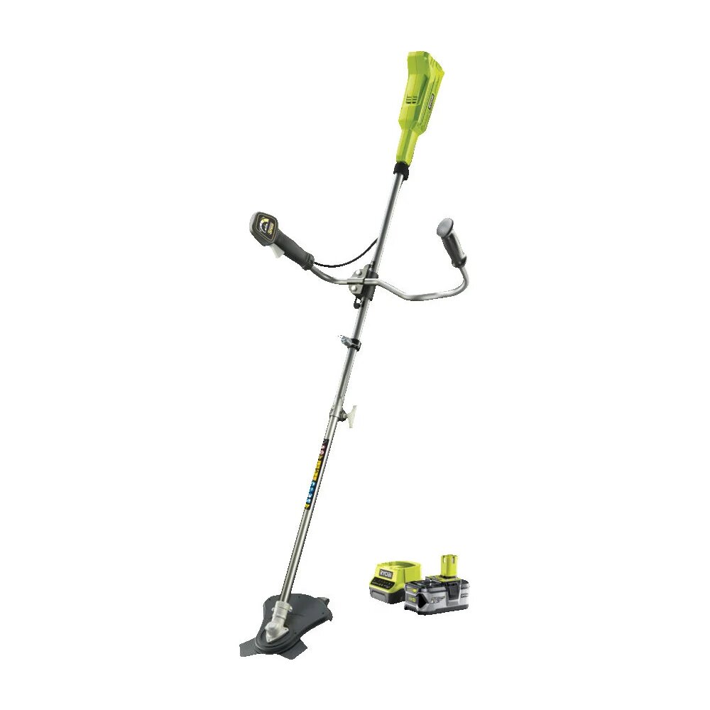 Триммер Ryobi RBC18X20B4F, аккумуляторный, 18В, леска/нож, велосипедная рукоять