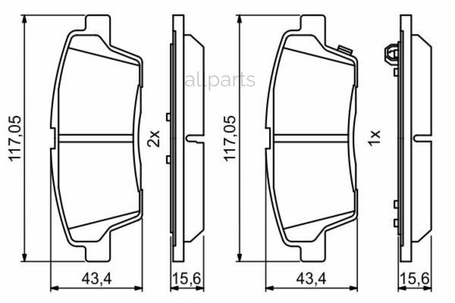 BOSCH 0986494766 Колодки торм. задн.
