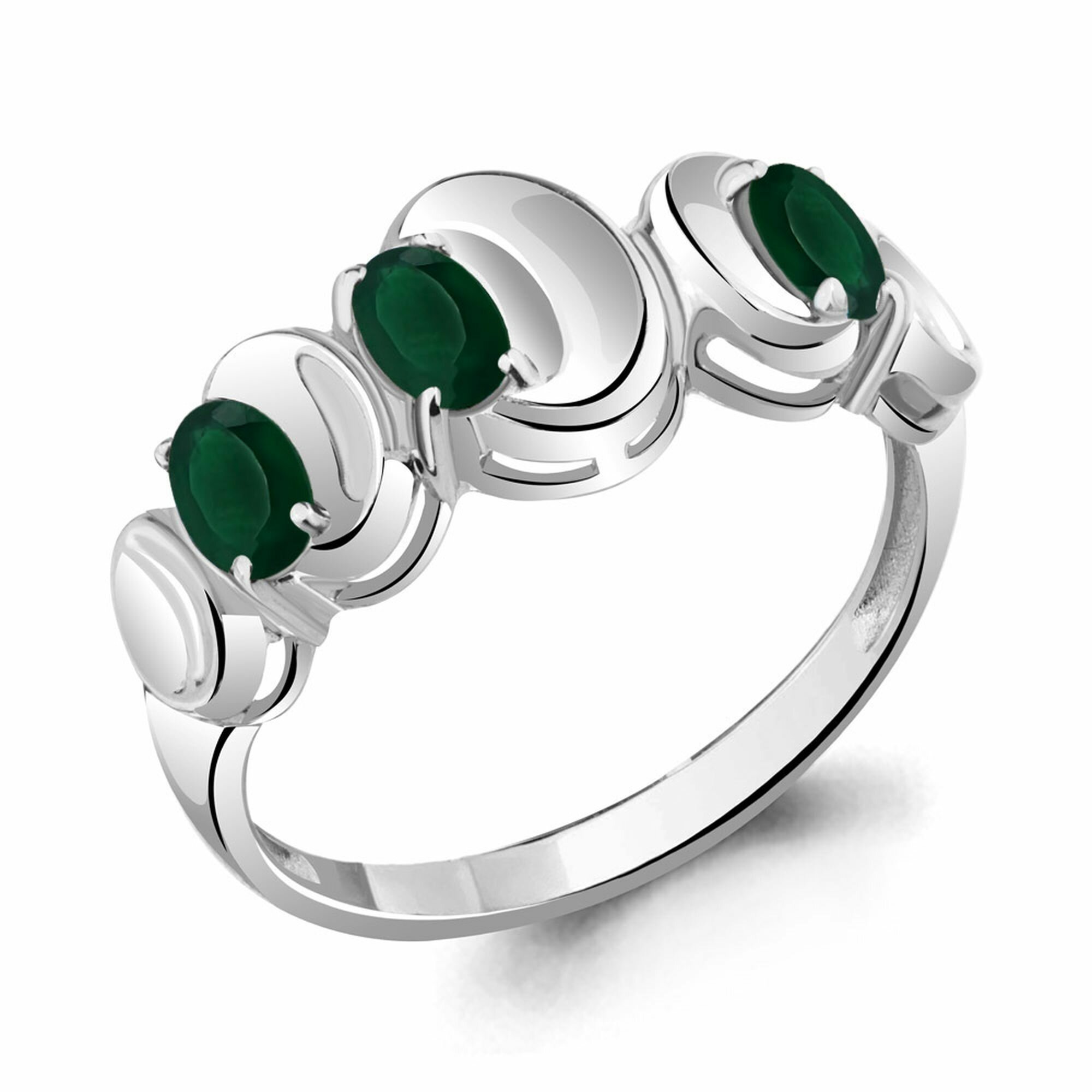 Кольцо, серебро, 925 проба, родирование, агат