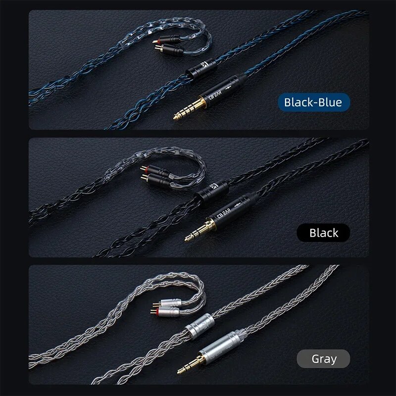 KBEAR ST12 кабель для наушников MMCX 3.5 Black Blue — фото 1