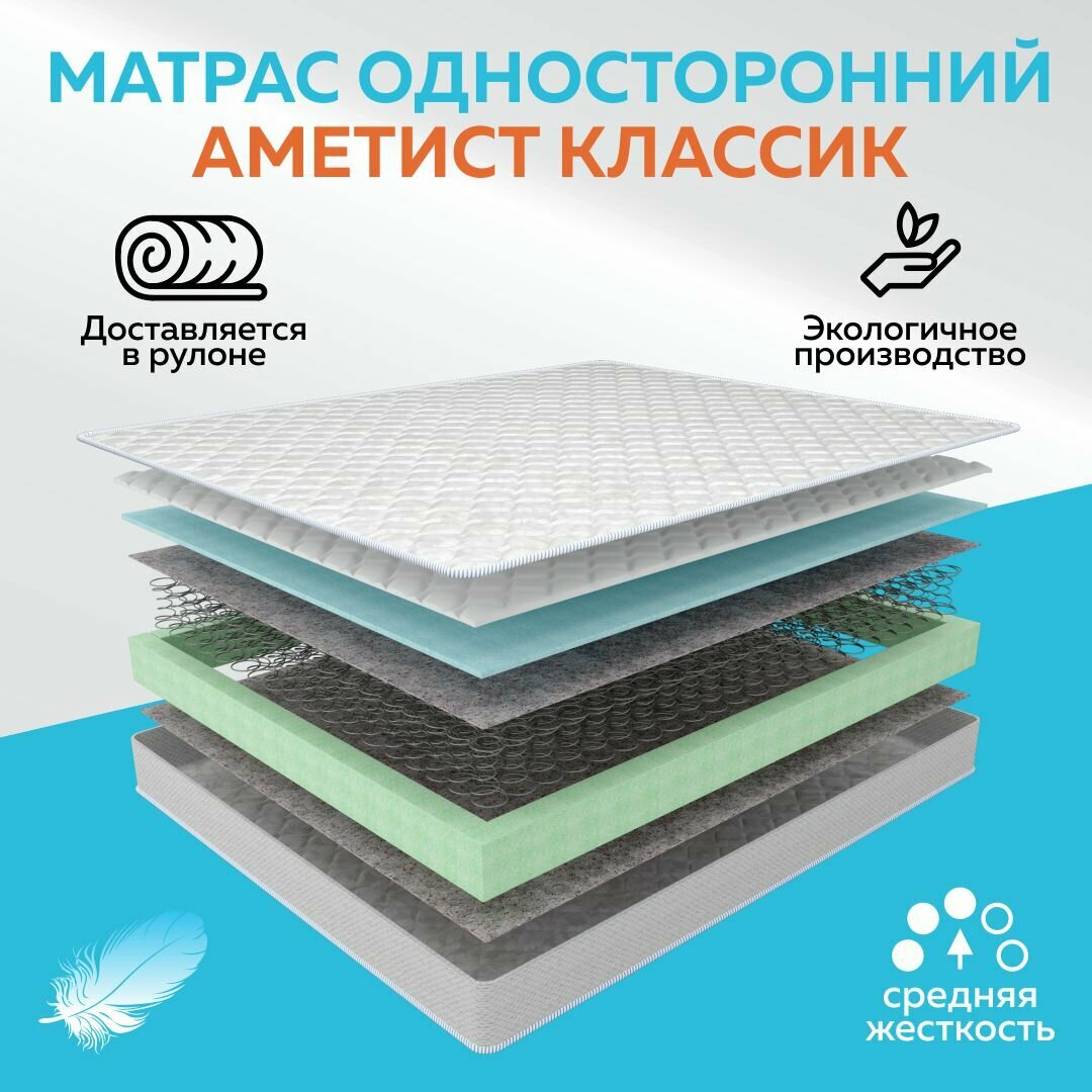 Матрас пружинный Аметист Классик односторонний 120х200