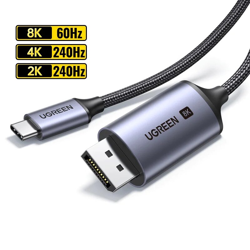 UGREEN кабель USB C — DisplayPort 1.4
