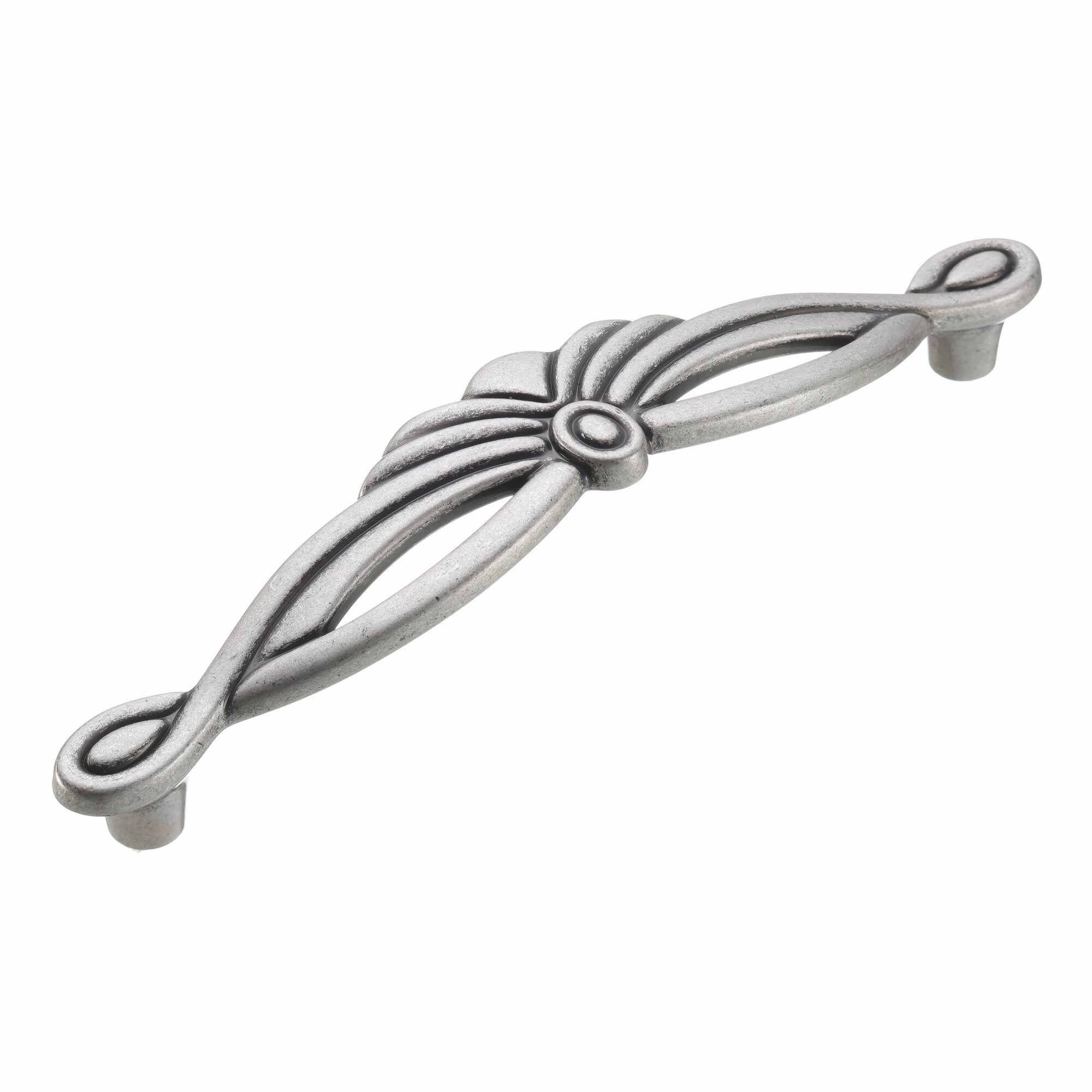 Ручка мебельная скоба GIUSTI LINEA DECOR WMN748.128.00E8 блестящее винтажное серебро