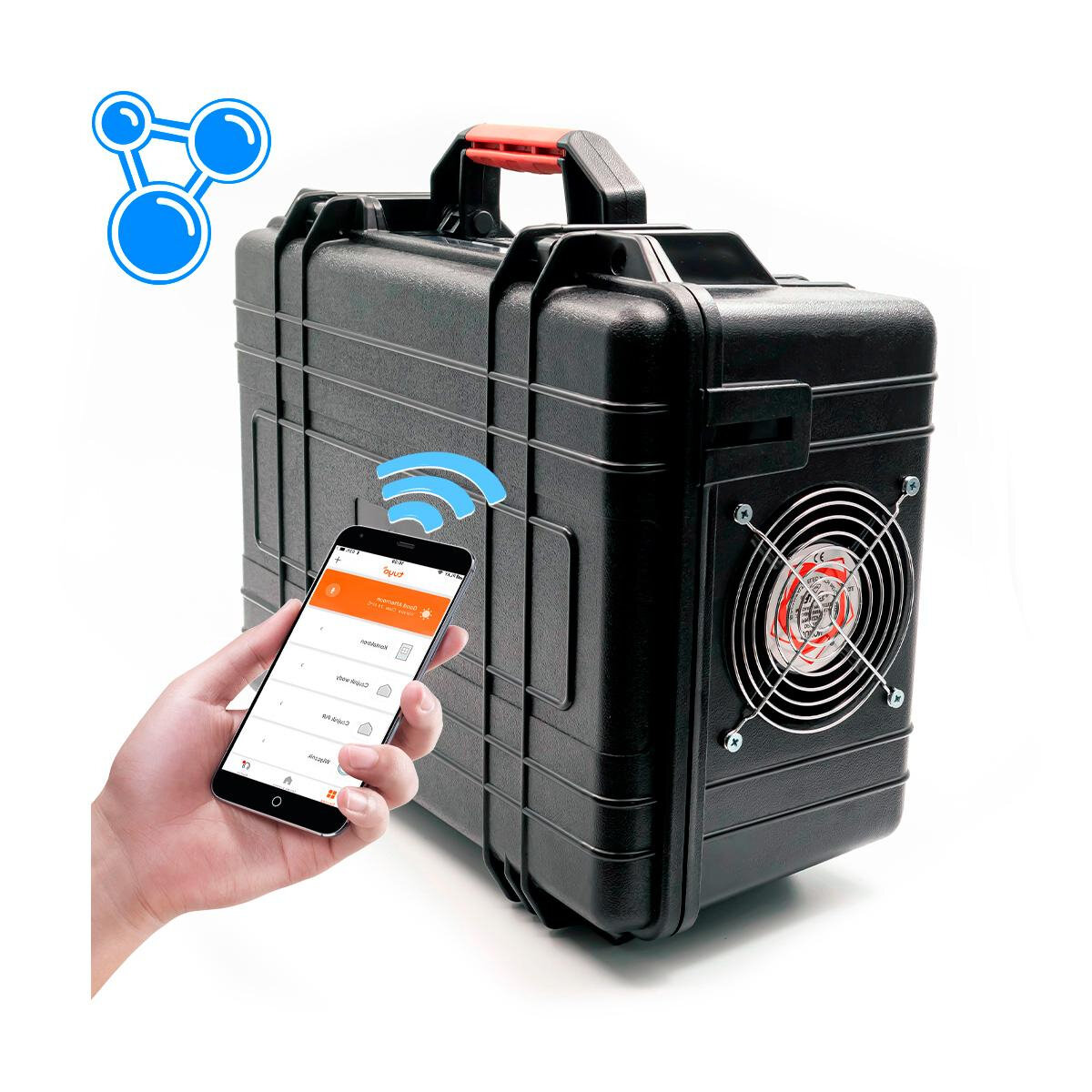 Промышленный портативный генератор озона 20 гр/час (озонатор воздуха) Добро-Зон-Туйя ОЗ(20) с управлением TUYA Wi-Fi и датчиком температуры.