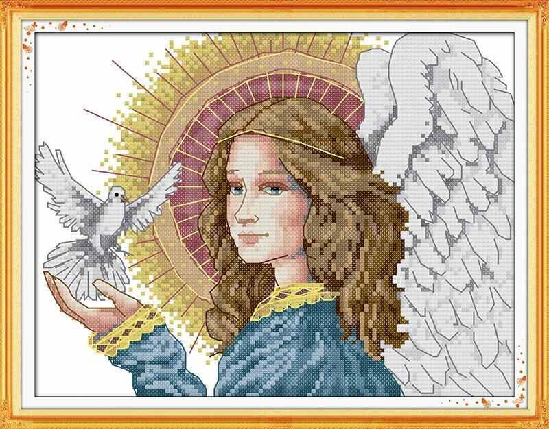 Набор для вышивки крестом Dreampattern Ангелы мира 18/14/11 ct 14ct print canvas