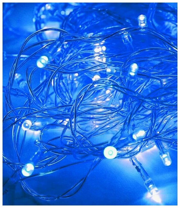 Гирлянда светодиодная 50LED провод 6.5м 8 режимов мигания Космос KOC_GIR50LED_B