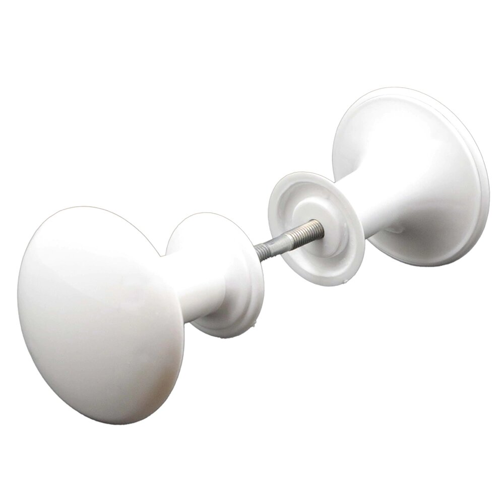 Ручка-кнопка пластмассовая d6 см белая 2 шт Ликчел