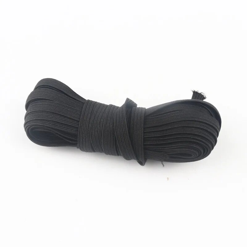 Резинки из полиэстера и спандекса, 6 мм, 5 лет Черный, black 6mm 5y