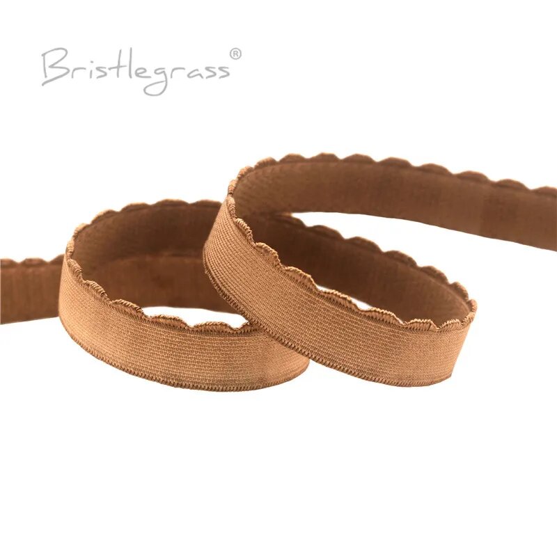 Коричневая эластичная лента BRISTLEGRASS 10mm-2 Yards