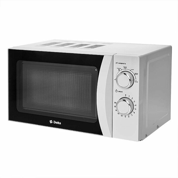 Микроволновая печь Delta DL-88L20 белая, 6 уровней мощности, 20 л