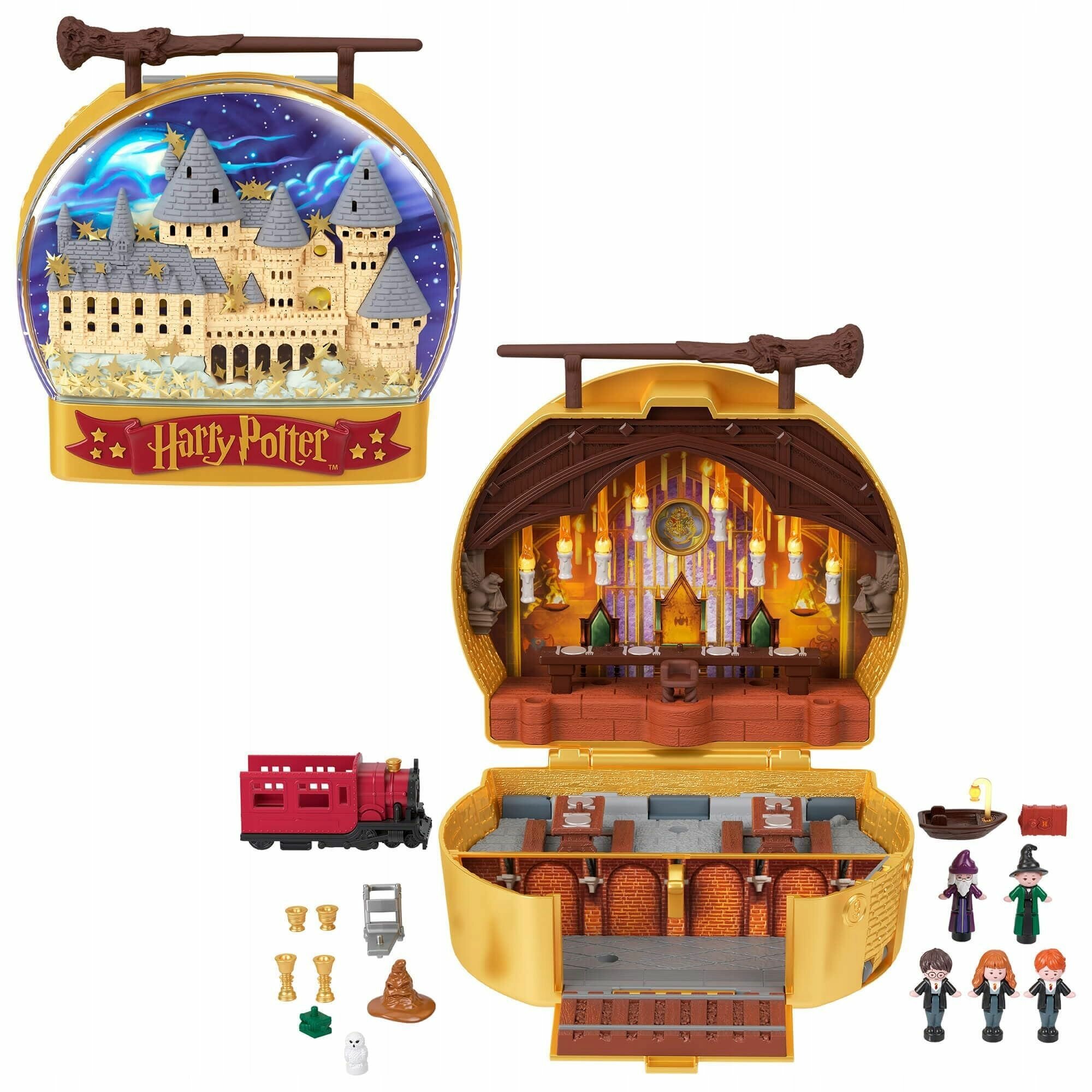 Фигурки Mattel Polly Pocket - Коллекционный компактный набор фигурок Гарри Поттера - Полли Покет HRD56